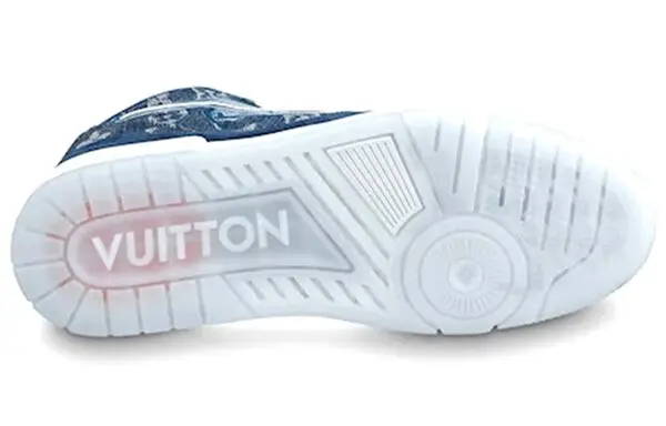 LOUIS VUITTON Trainer Ankle Sneakers Denim Monogram