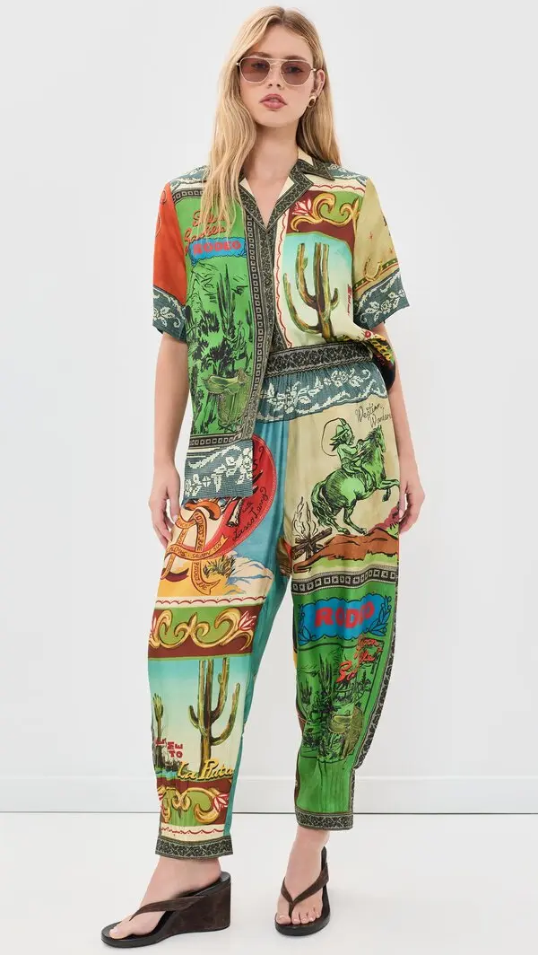 ALEMAIS Ace Tapered Silk Pants