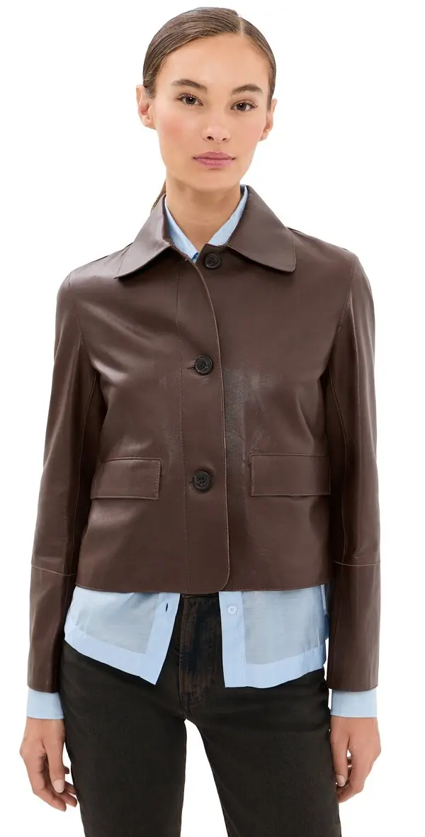 ARMA Vintage Lamb Leather Cropped Jacket