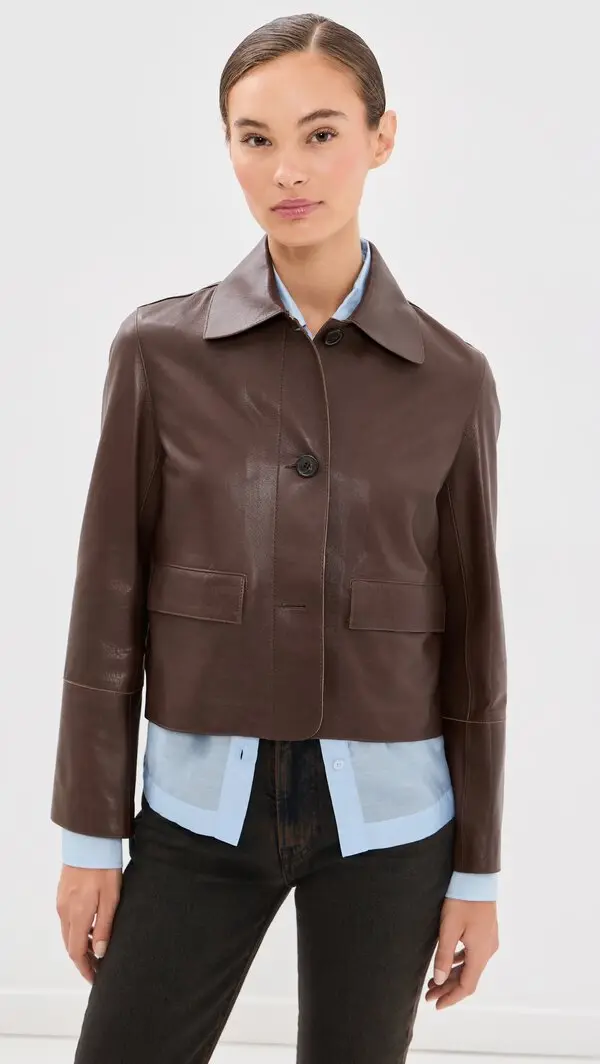 ARMA Vintage Lamb Leather Cropped Jacket