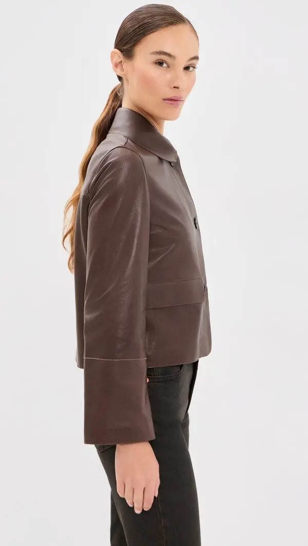ARMA Vintage Lamb Leather Cropped Jacket