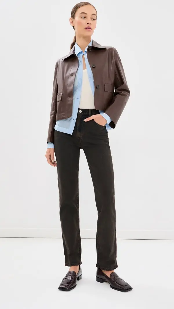 ARMA Vintage Lamb Leather Cropped Jacket