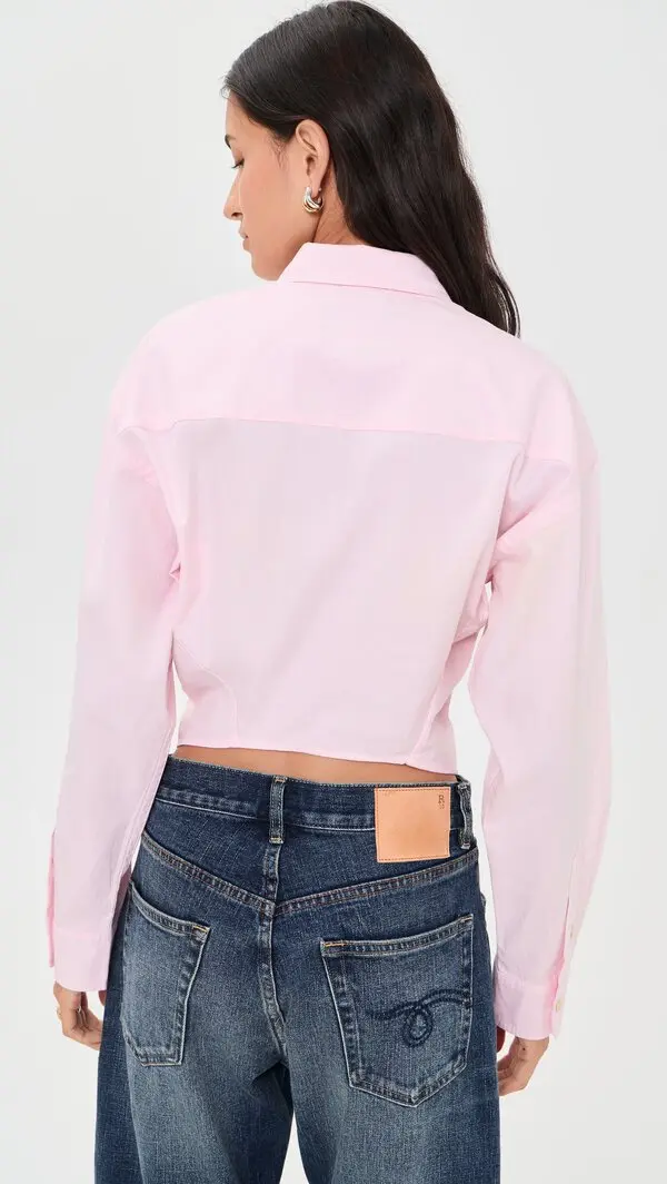 R13 Split Hem Boyfriend Button Down Shirt