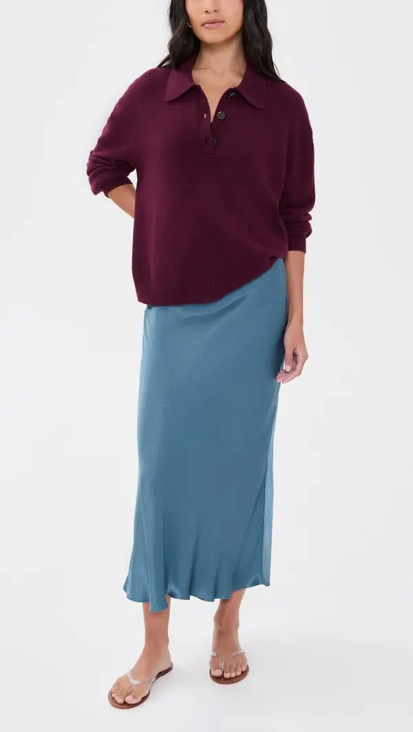 Rails Anya Satin Midi Skirt