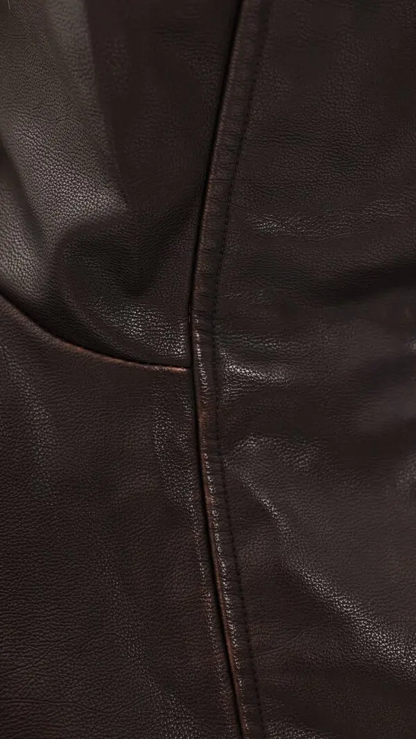 Lioness Shoreline Funnel Neck Faux Leather Jacket