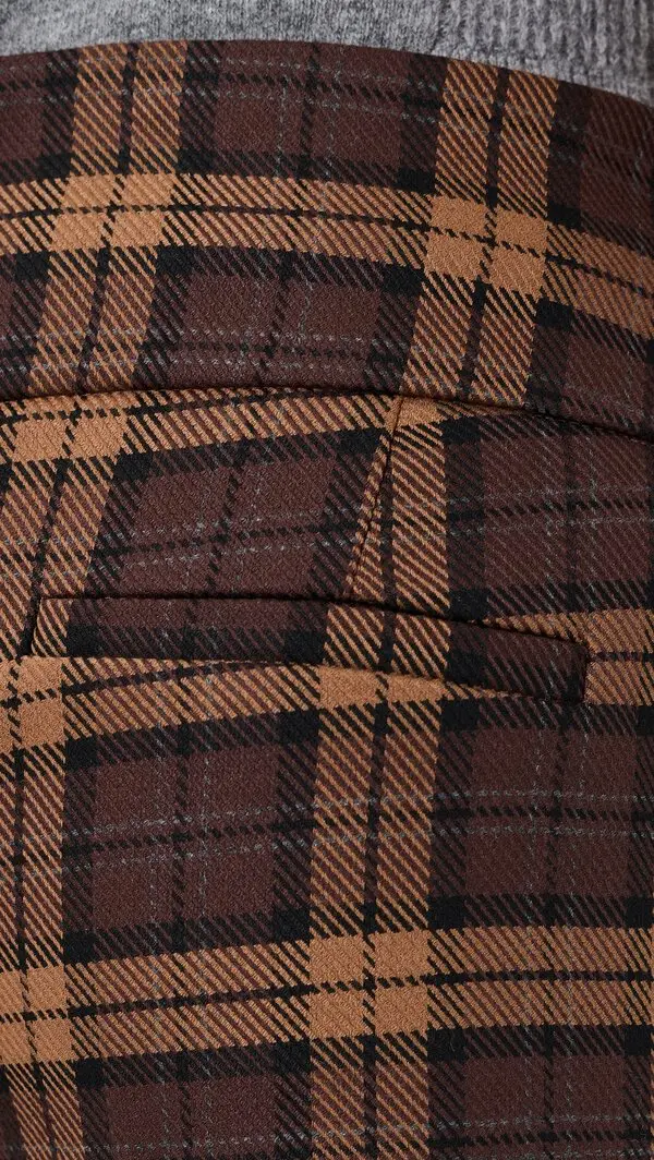 Alice + Olivia Plaid Wide Leg Flare Pants
