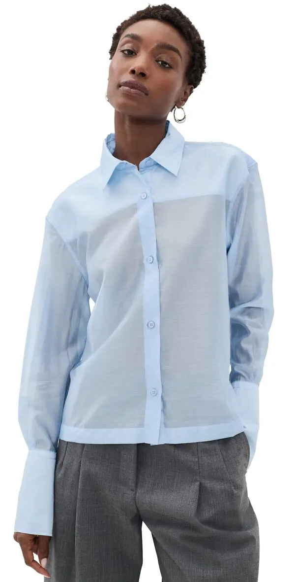 THE LATEST Ciara Muslin Button-down Shirt