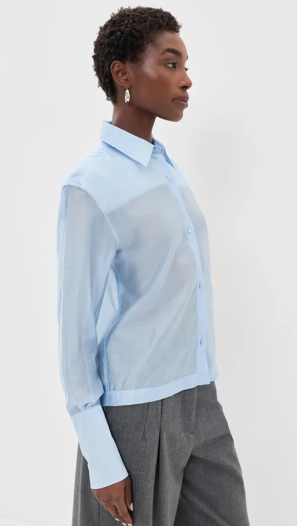 THE LATEST Ciara Muslin Button-down Shirt