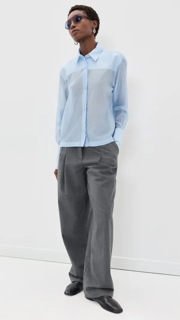 THE LATEST Ciara Muslin Button-down Shirt