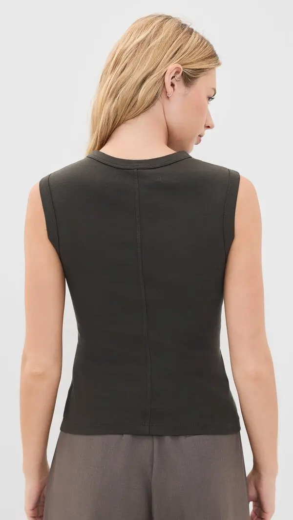 Enza Costa New Classic Supima Cotton Sleeveless Tee