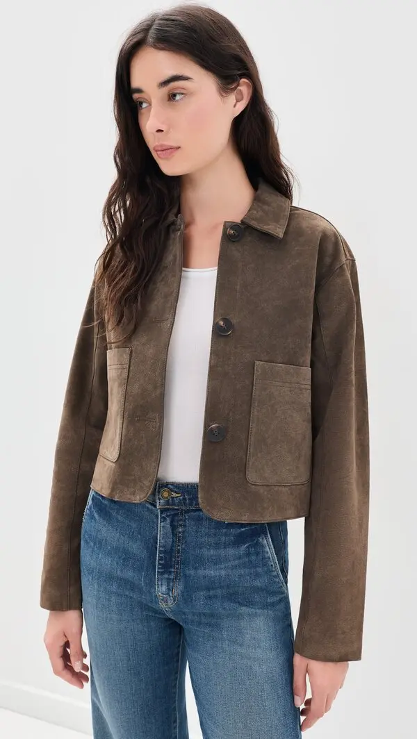 Blanknyc Suede Cropped Jacket