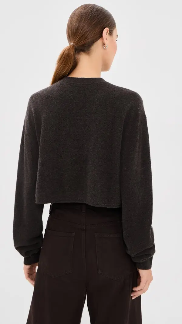 Le Kasha Bulgan Cashmere Cropped Sweater - Chocolate