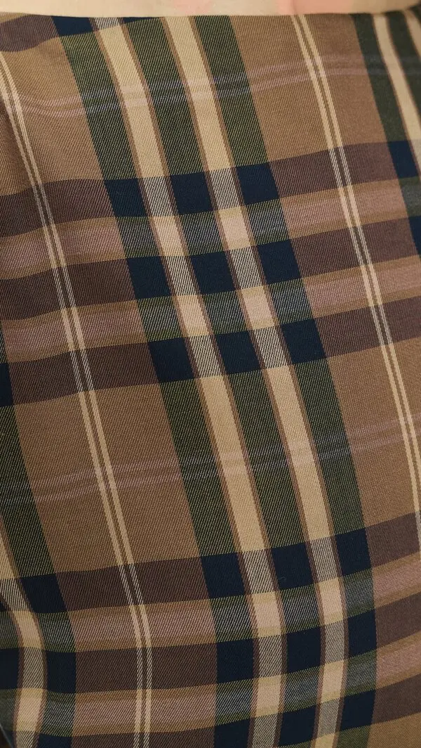 Joe's Jeans Plaid Boat Neck Sleeveless Top