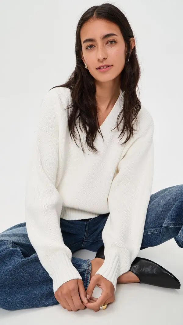 PISTOLA Nika Heavyweight V-neck Sweater