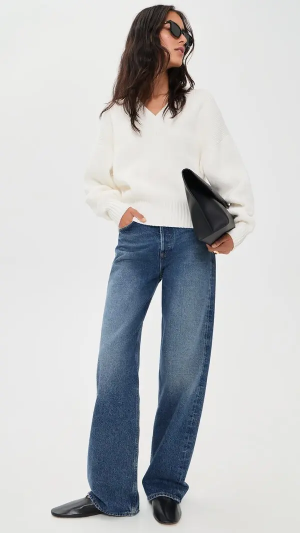 PISTOLA Nika Heavyweight V-neck Sweater
