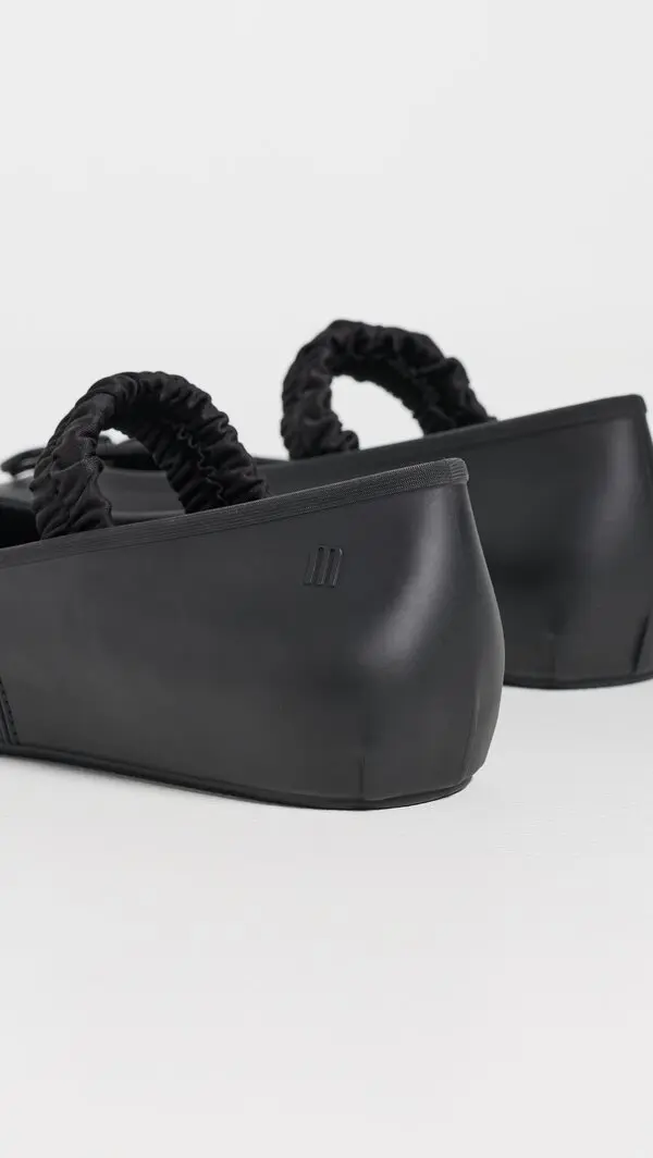Melissa Sophie Scrunch Jelly Flats - Matte Black