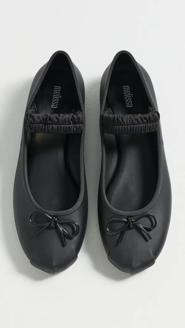 Melissa Sophie Scrunch Jelly Flats - Matte Black