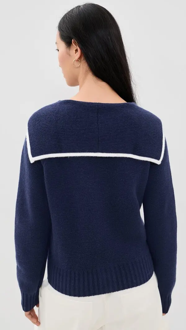 Good American The Knit Sailor Zip Up