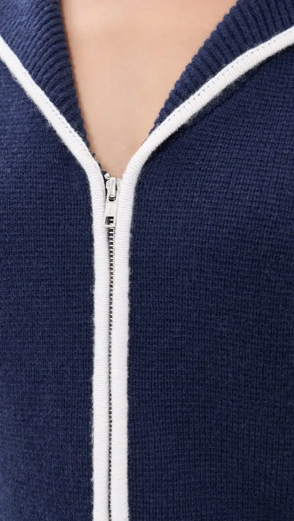 Good American The Knit Sailor Zip Up