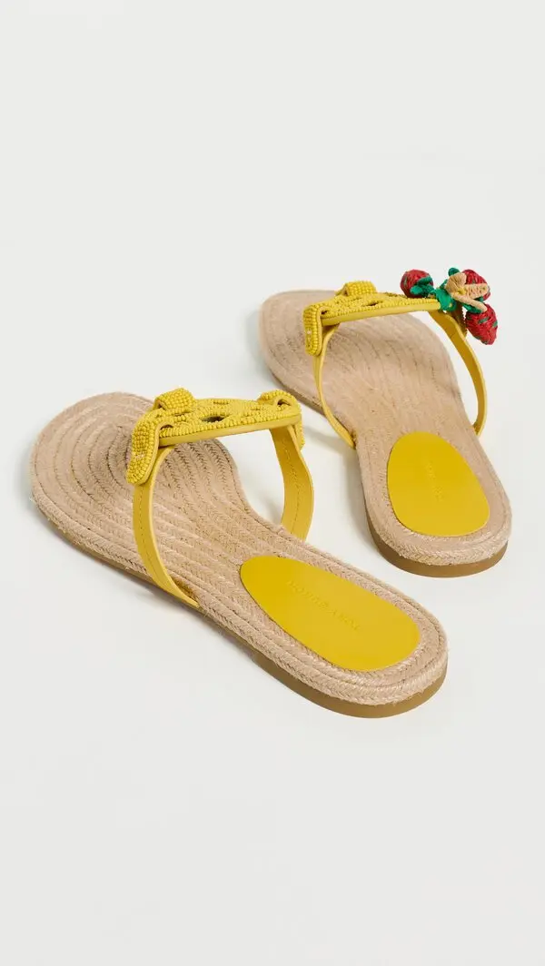 Tory Burch Miller Beaded Espadrille Sandals - Polline