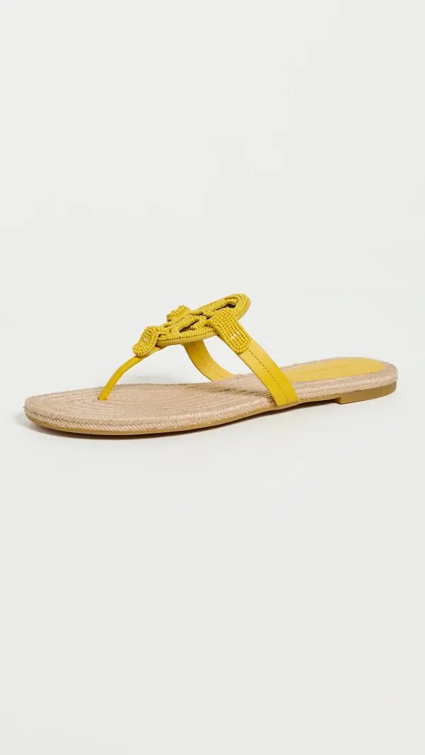 Tory Burch Miller Beaded Espadrille Sandals - Polline
