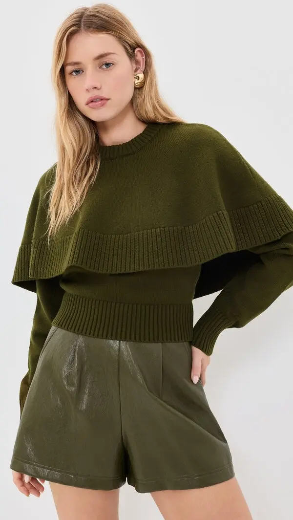 Ronny Kobo Evian Knit Top - Olive