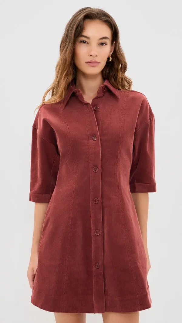 APIECE APART Luz Mini Dress In Corduroy