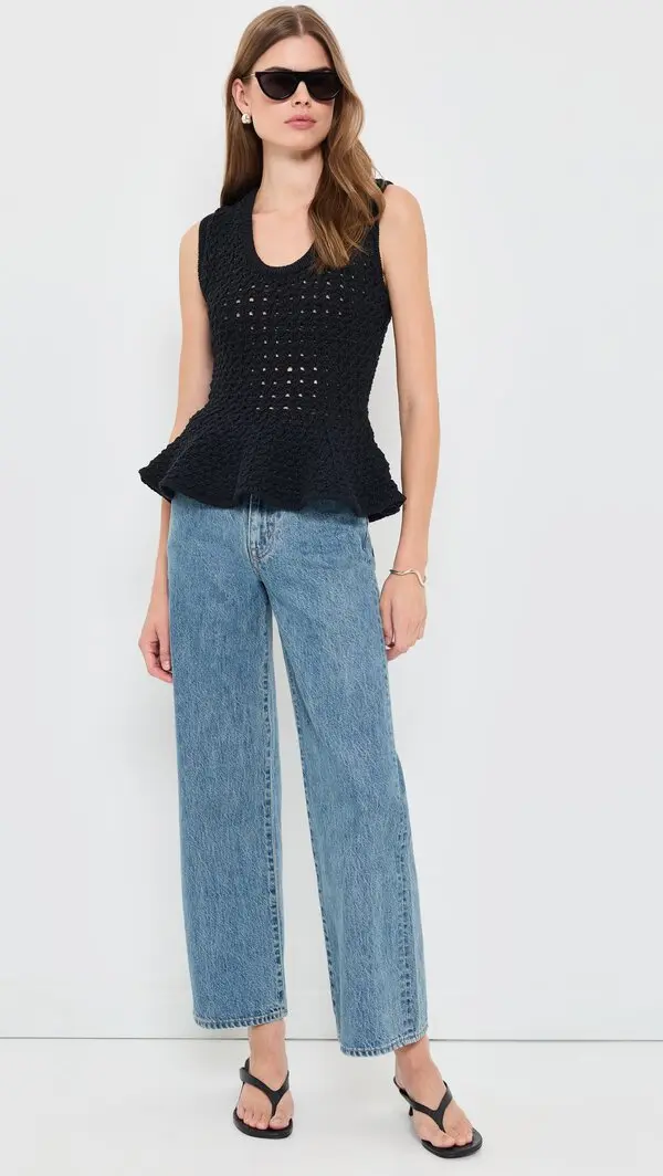 PISTOLA Anna Peplum Sweater Tank