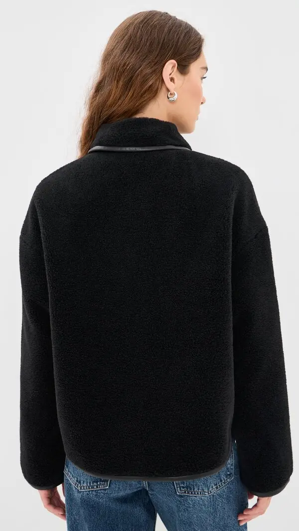 ANINE BING Camden Jacket With Faux Leather Trim