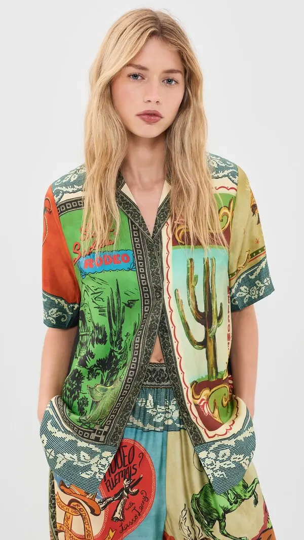 ALEMAIS Ace Silk Button Down Shirt