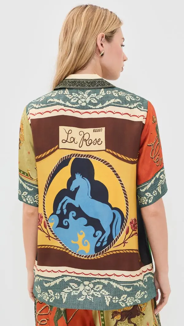 ALEMAIS Ace Silk Button Down Shirt