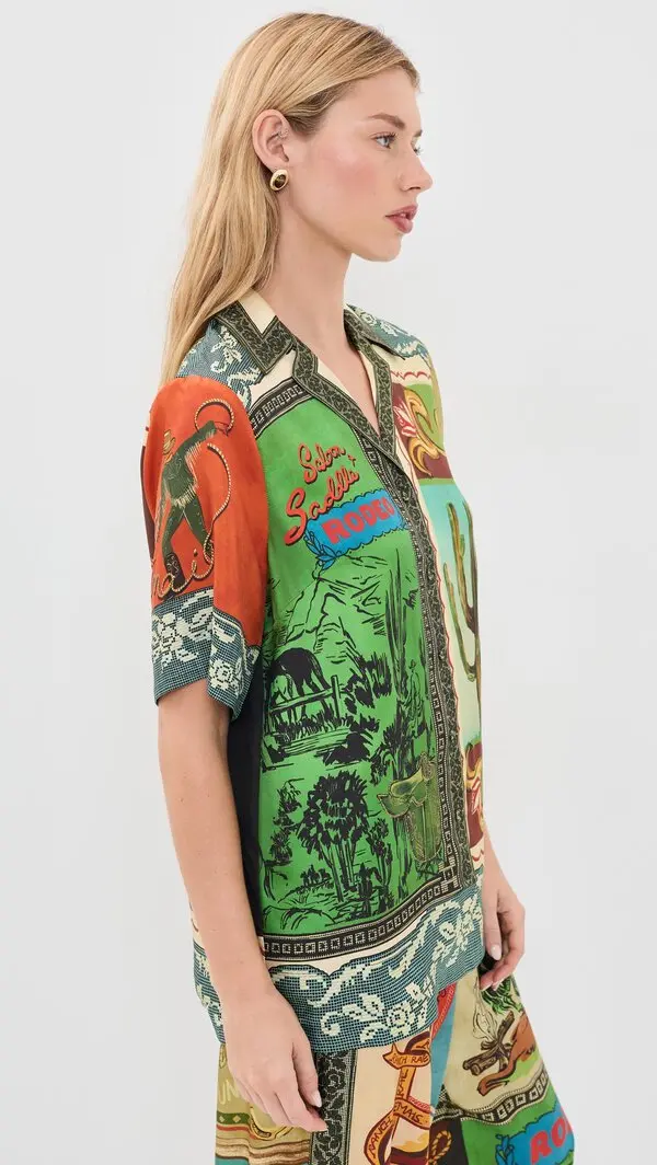 ALEMAIS Ace Silk Button Down Shirt