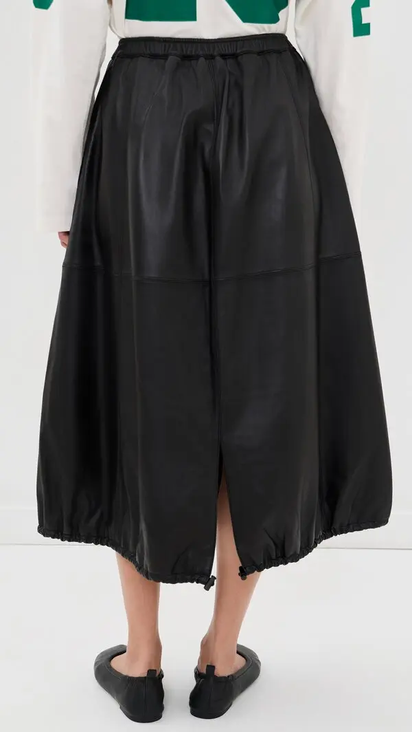 Sea Caitlin Leather Midi Skirt