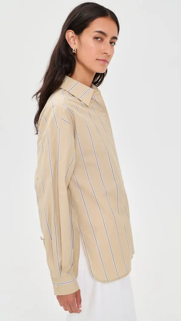 APIECE APART Isolde Striped Cotton Button-down Shirt