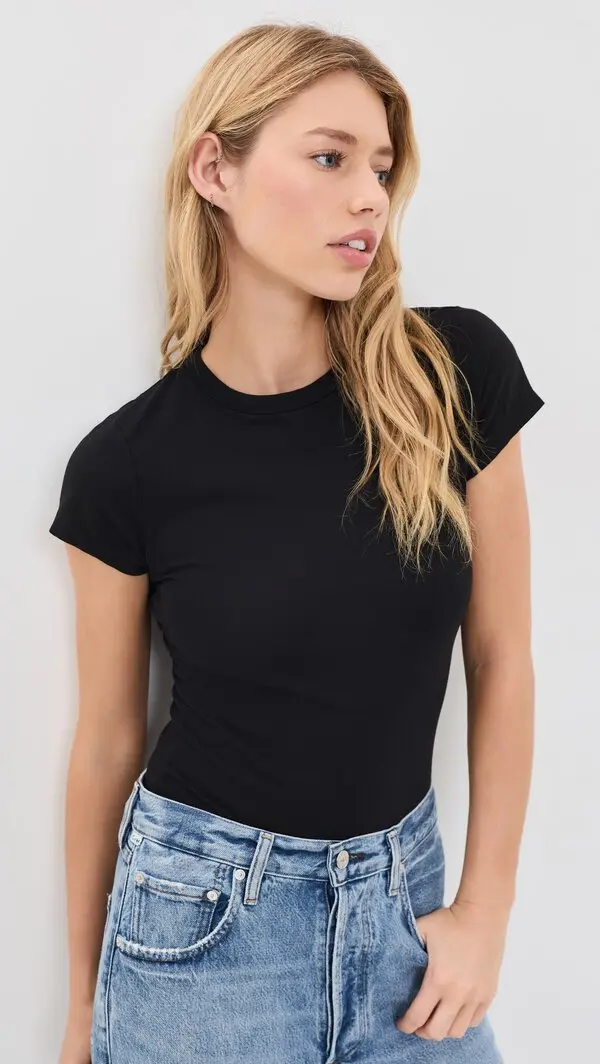 RE/DONE 60s Slim Tee Thong Bodysuit