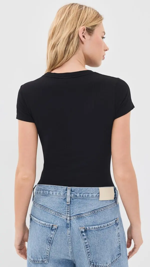 RE/DONE 60s Slim Tee Thong Bodysuit
