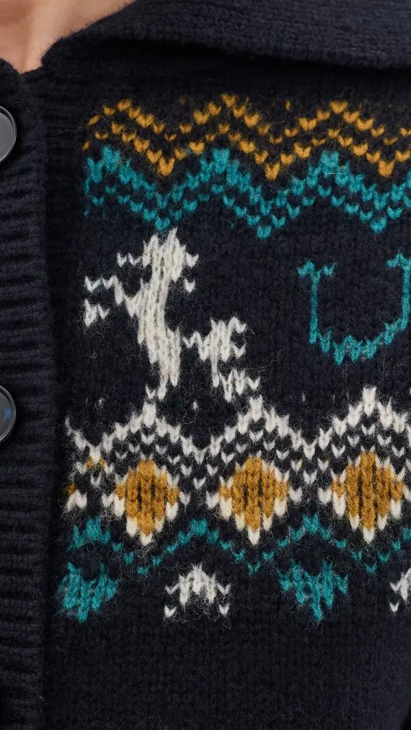 ALEMAIS Patsy Fair Isle Knit Cardigan