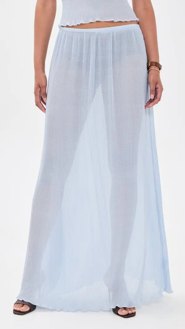 Lioness Maxi Skirt - Soft Blue
