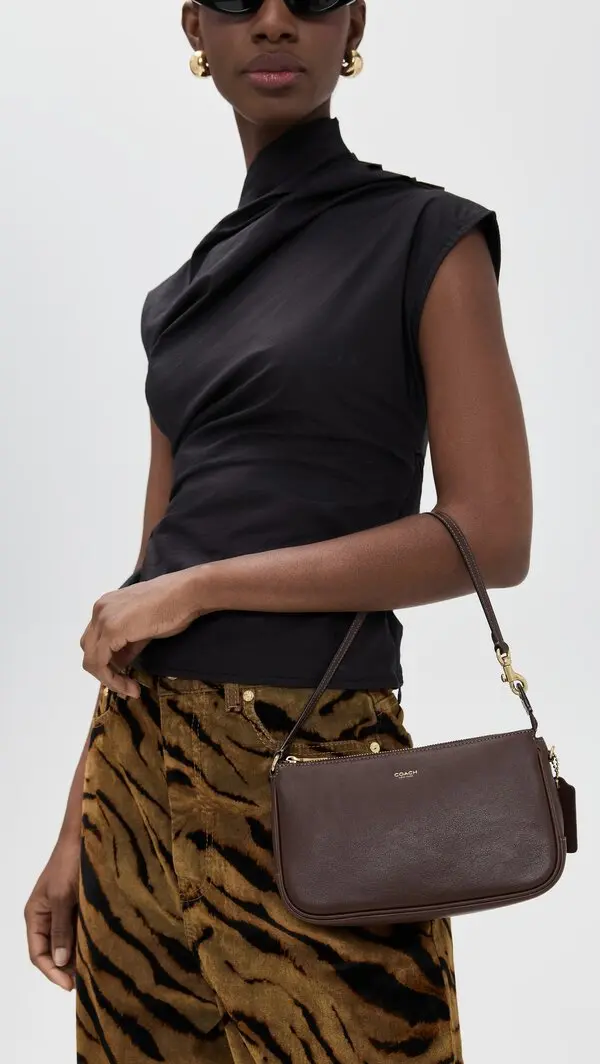COACH Natural Grain Leather Plaza Bag