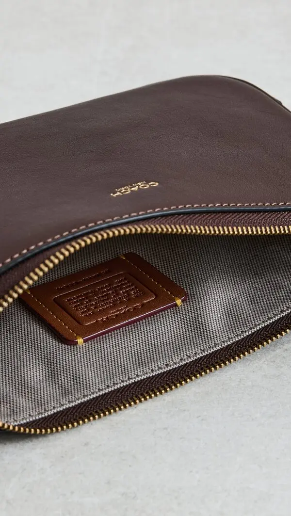 COACH Natural Grain Leather Plaza Bag