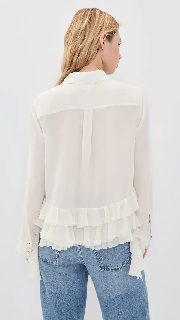 Cinq À Sept Nori Ruffle Trim Shirt