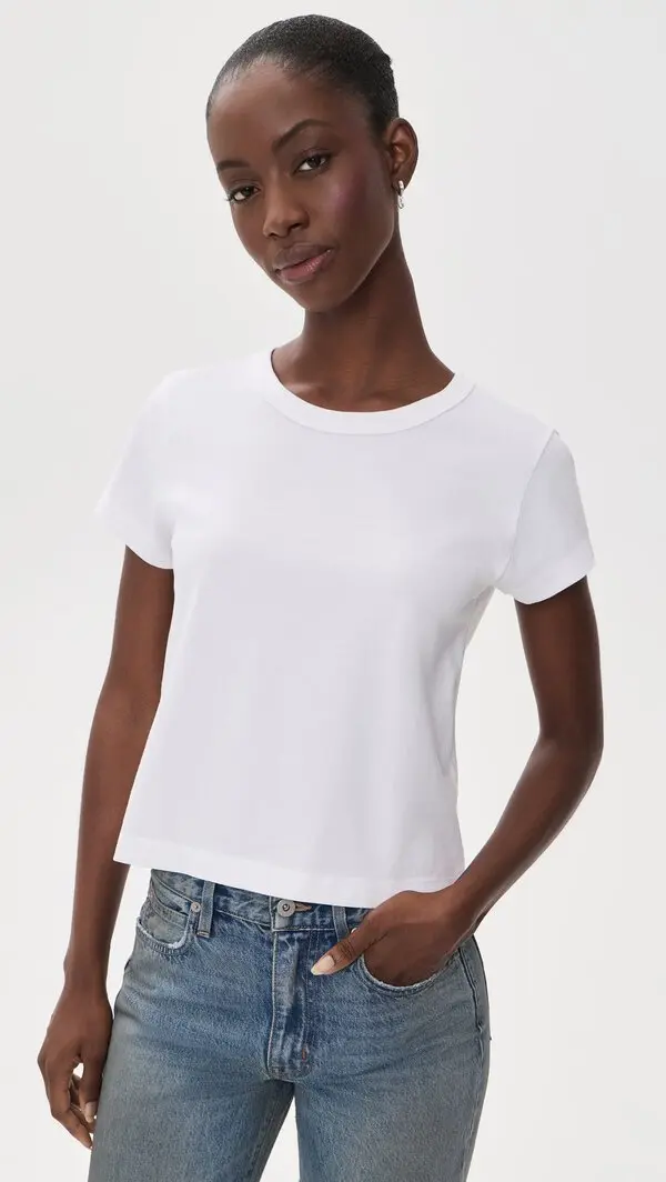 Rag & Bone Kelly Perfect Tee Short Sleeve Crewneck - White