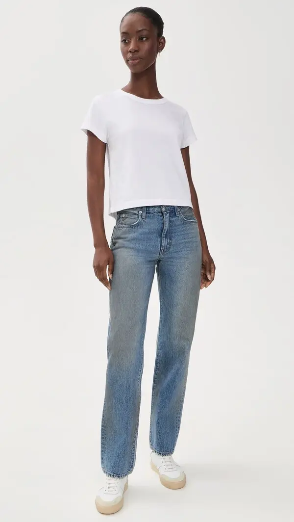 Rag & Bone Kelly Perfect Tee Short Sleeve Crewneck - White