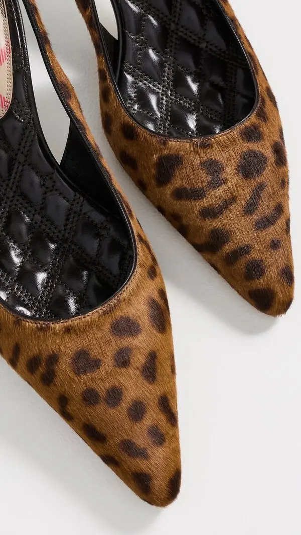 Burberry Fur Dame Slingback Kitten Heels 55