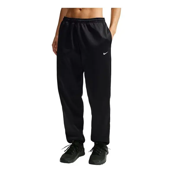 Nike Studio Fleece Therma-fit Mid-rise Pants - Black/white
