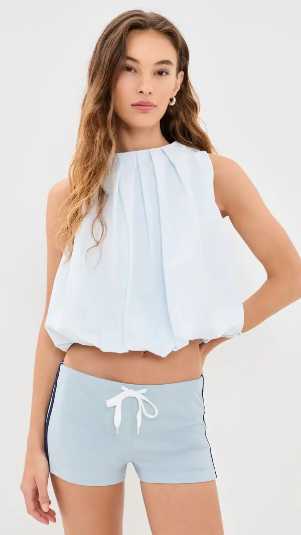 Lioness Beverly Bubble Top - Soft Blue