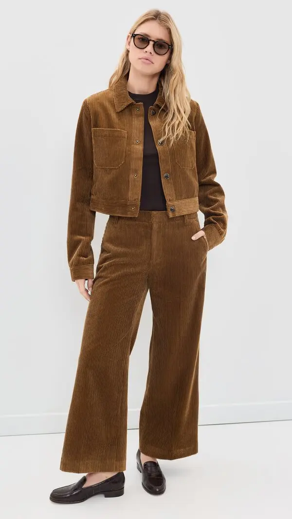 FRAME Corduroy Wide Leg Trousers