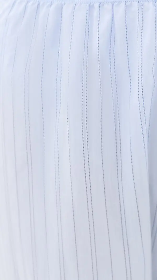 Donni. Eyelet Pop Simple Crop Pants Stripe Pattern