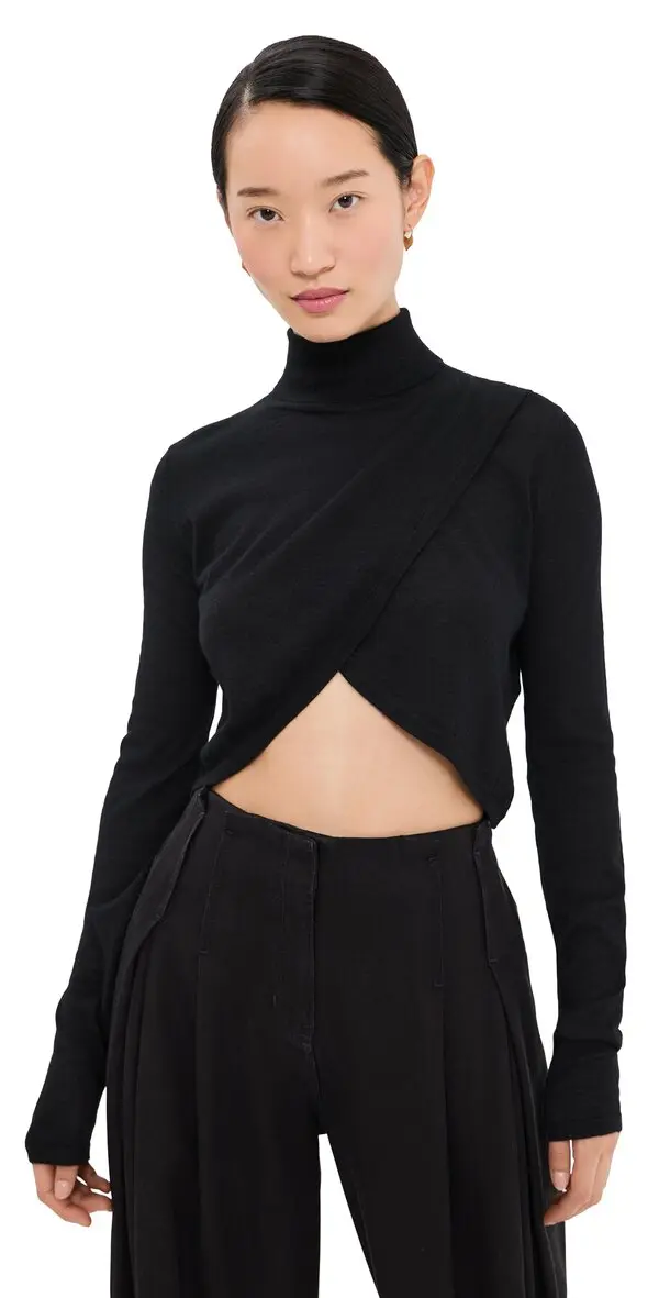 Le Kasha Cashmere Wrap Turtleneck Sweater