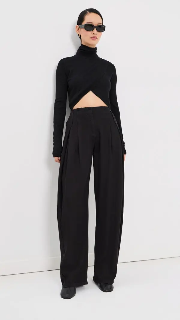 Le Kasha Cashmere Wrap Turtleneck Sweater